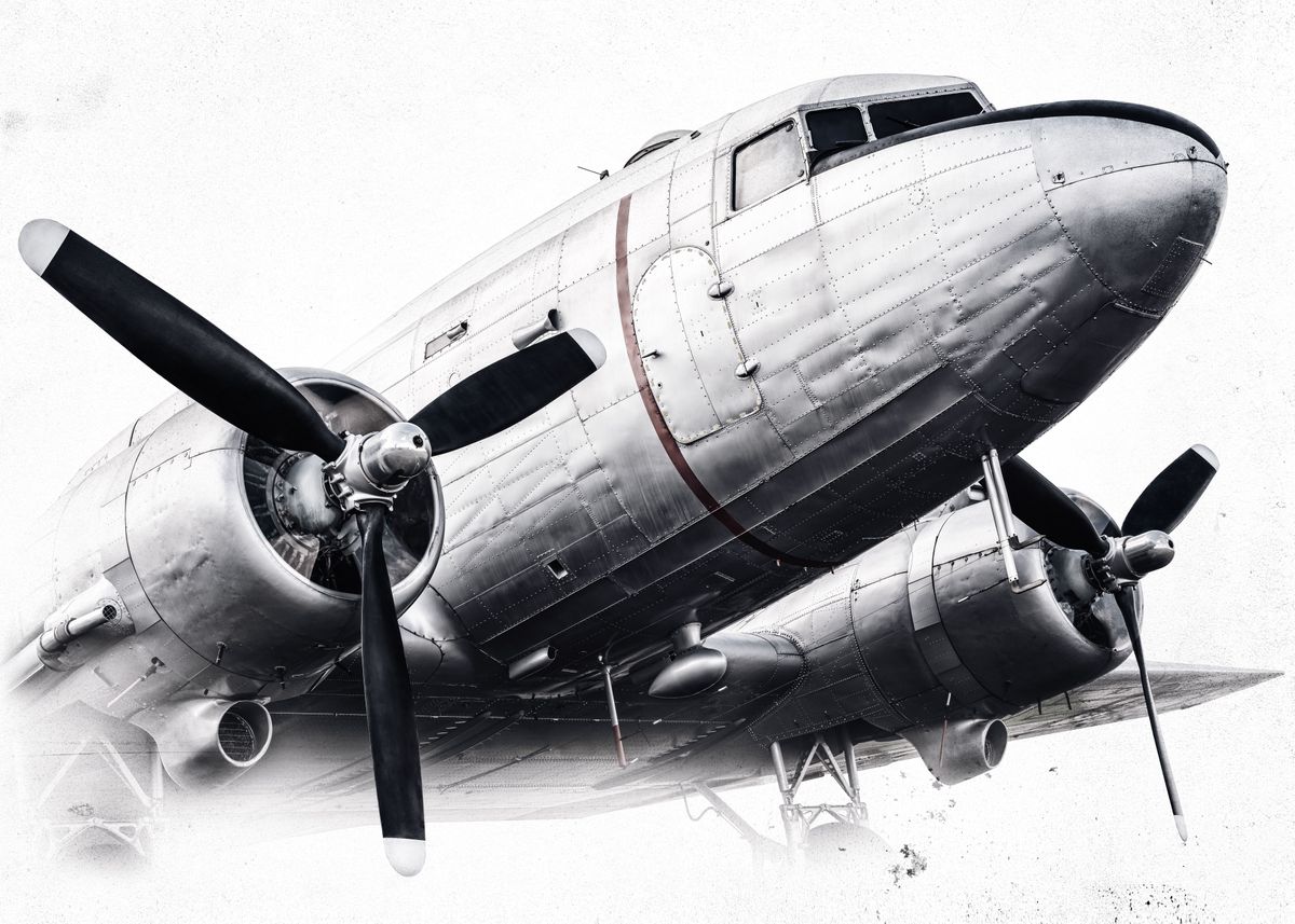 'c47 skytrain' Poster, picture, metal print, paint by Frank Peters ...