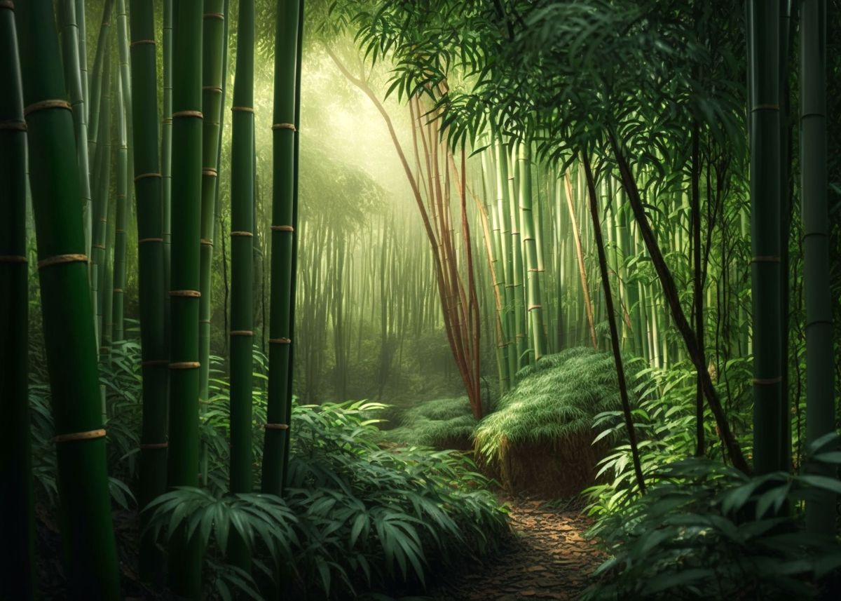 'Asian bamboo forest' Poster, picture, metal print, paint by Jiri ...