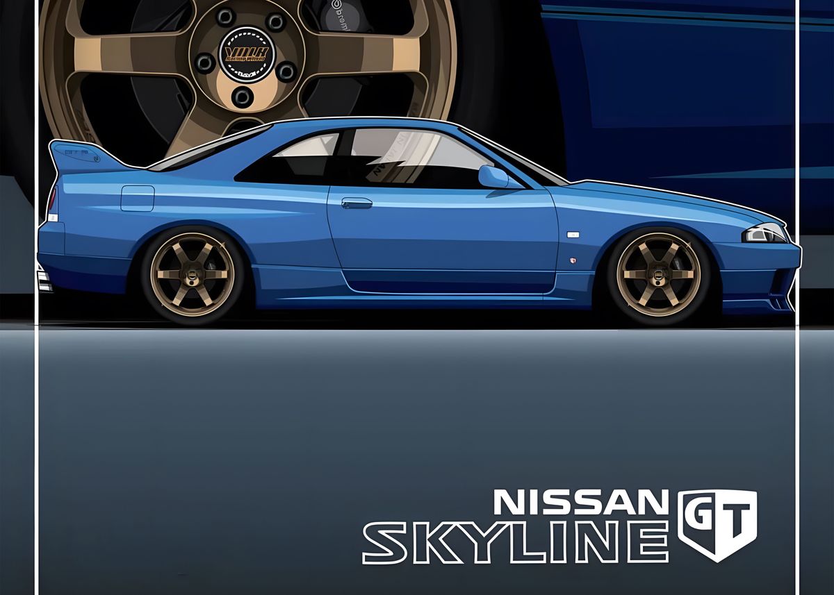 'Nissan Skyline GTR' Poster, picture, metal print, paint by Alex Romiro ...