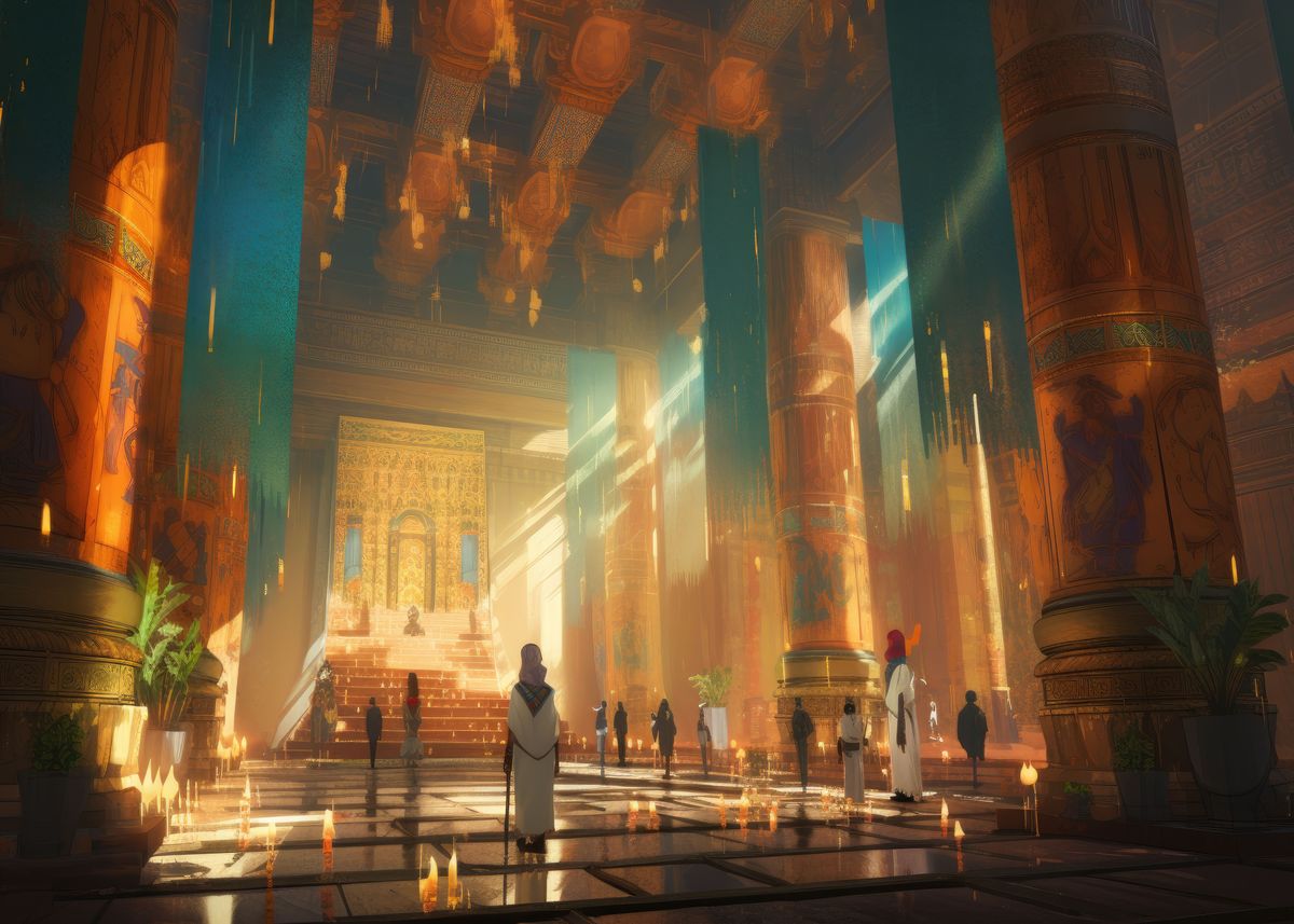 'The temple' Poster, picture, metal print, paint by IArtWork | Displate