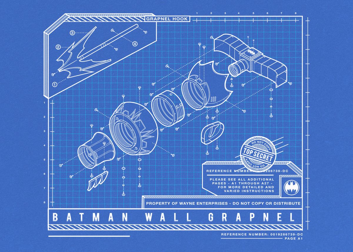 'Batman Wall Grapnel' Poster, picture, metal print, paint by DC Comics ...