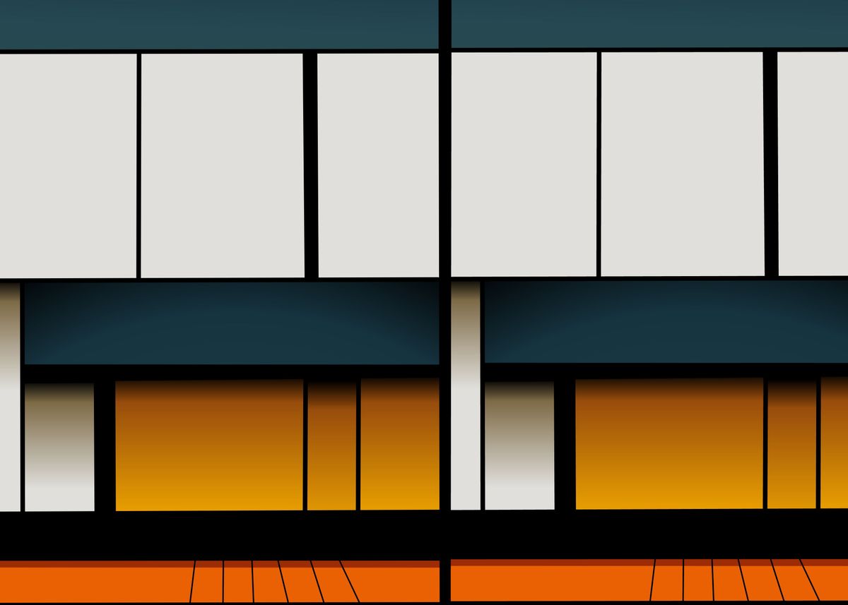 'abstract building art' Poster, picture, metal print, paint by Mshel ...