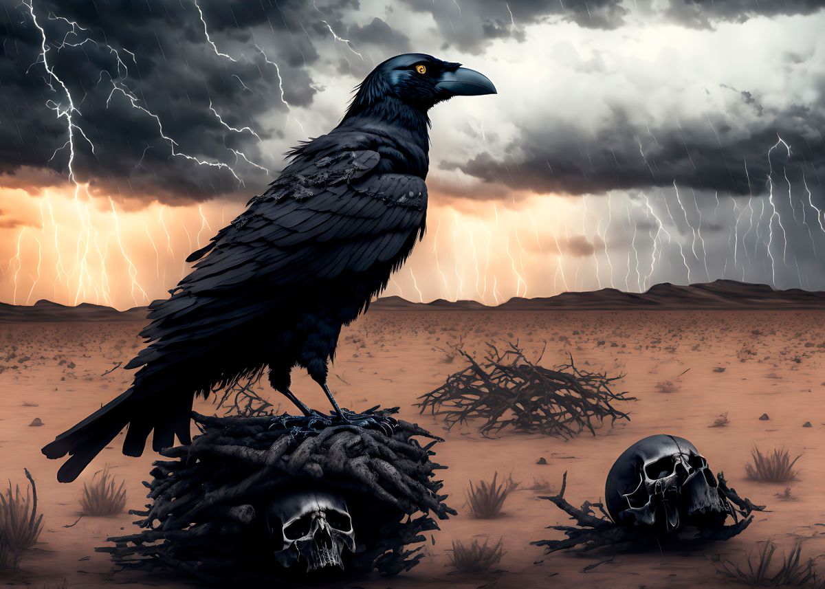 'GOTHIC RAVEN' Poster, picture, metal print, paint by Osvaldo Ramos ...