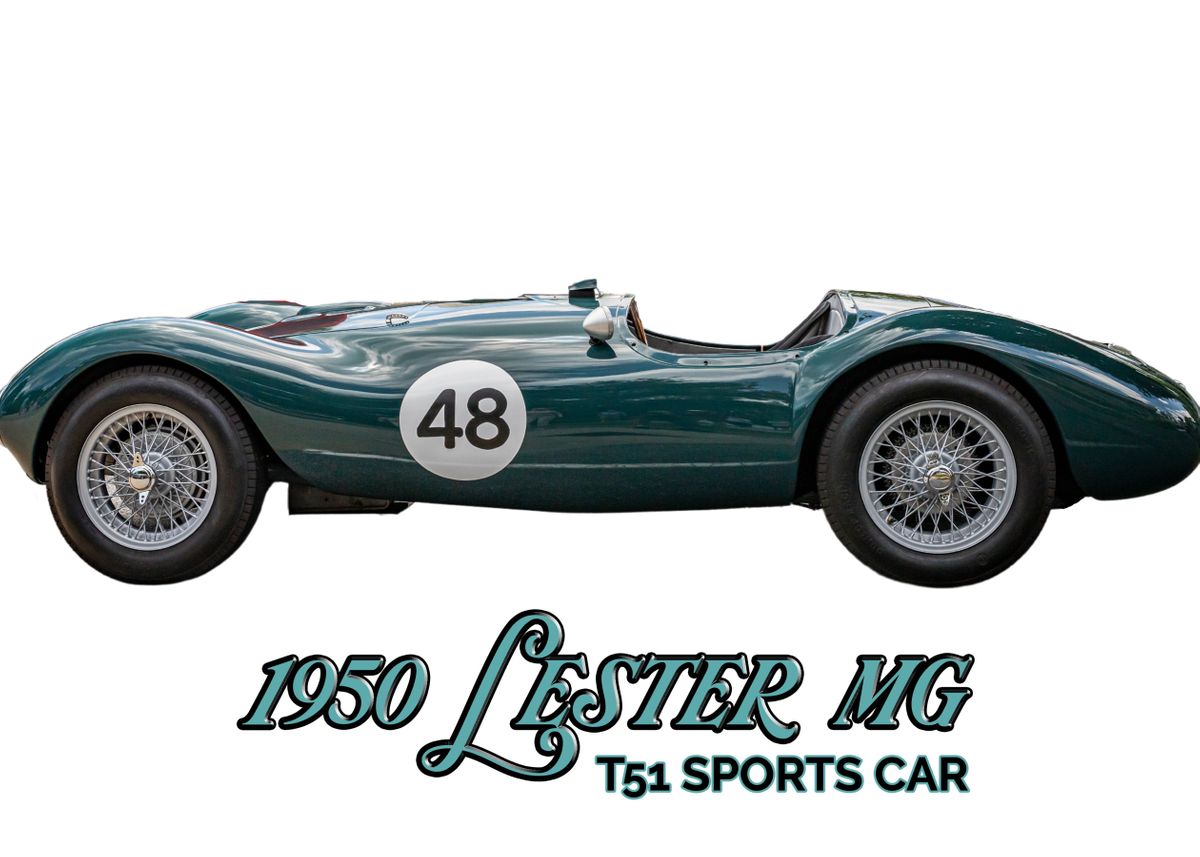 '1950 Lester MG Sports Car' Poster, picture, metal print, paint by ...