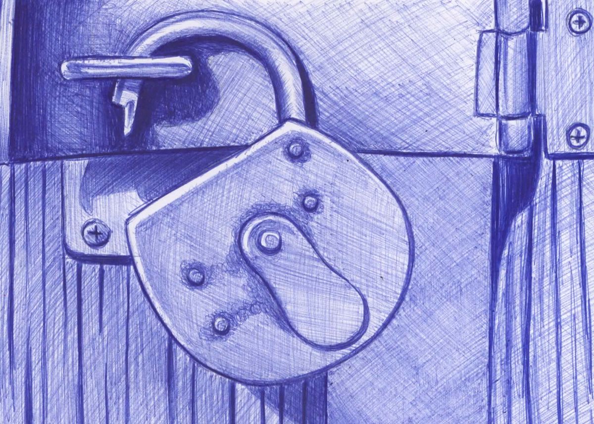 'padlock' Poster, picture, metal print, paint by Sofìa Rottoli | Displate