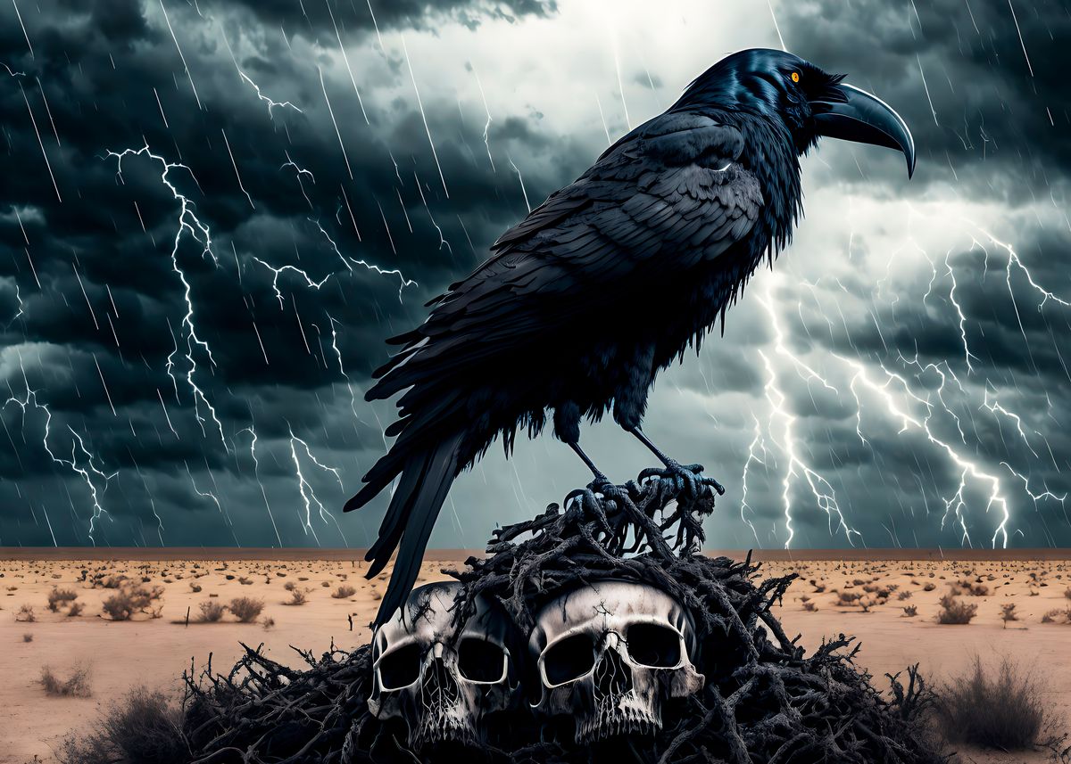 'GOTHIC RAVEN' Poster, picture, metal print, paint by Osvaldo Ramos ...