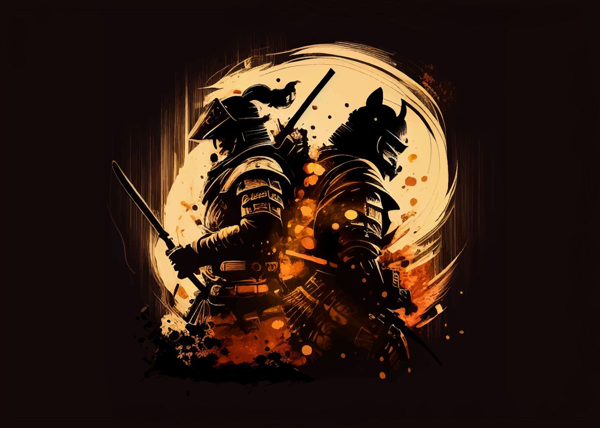'Abstract Samurai' Poster, picture, metal print, paint by dam art ...