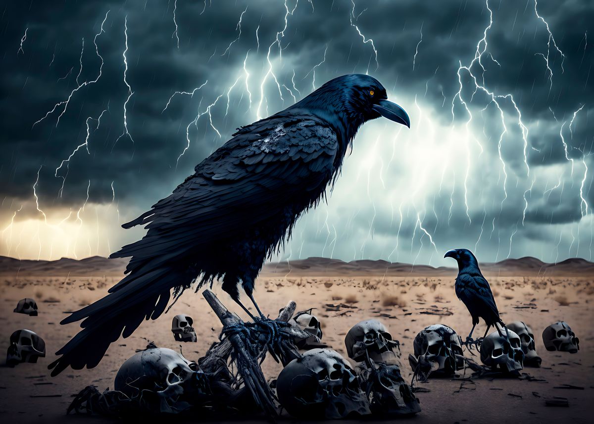 'GOTHIC RAVEN' Poster, picture, metal print, paint by Osvaldo Ramos ...