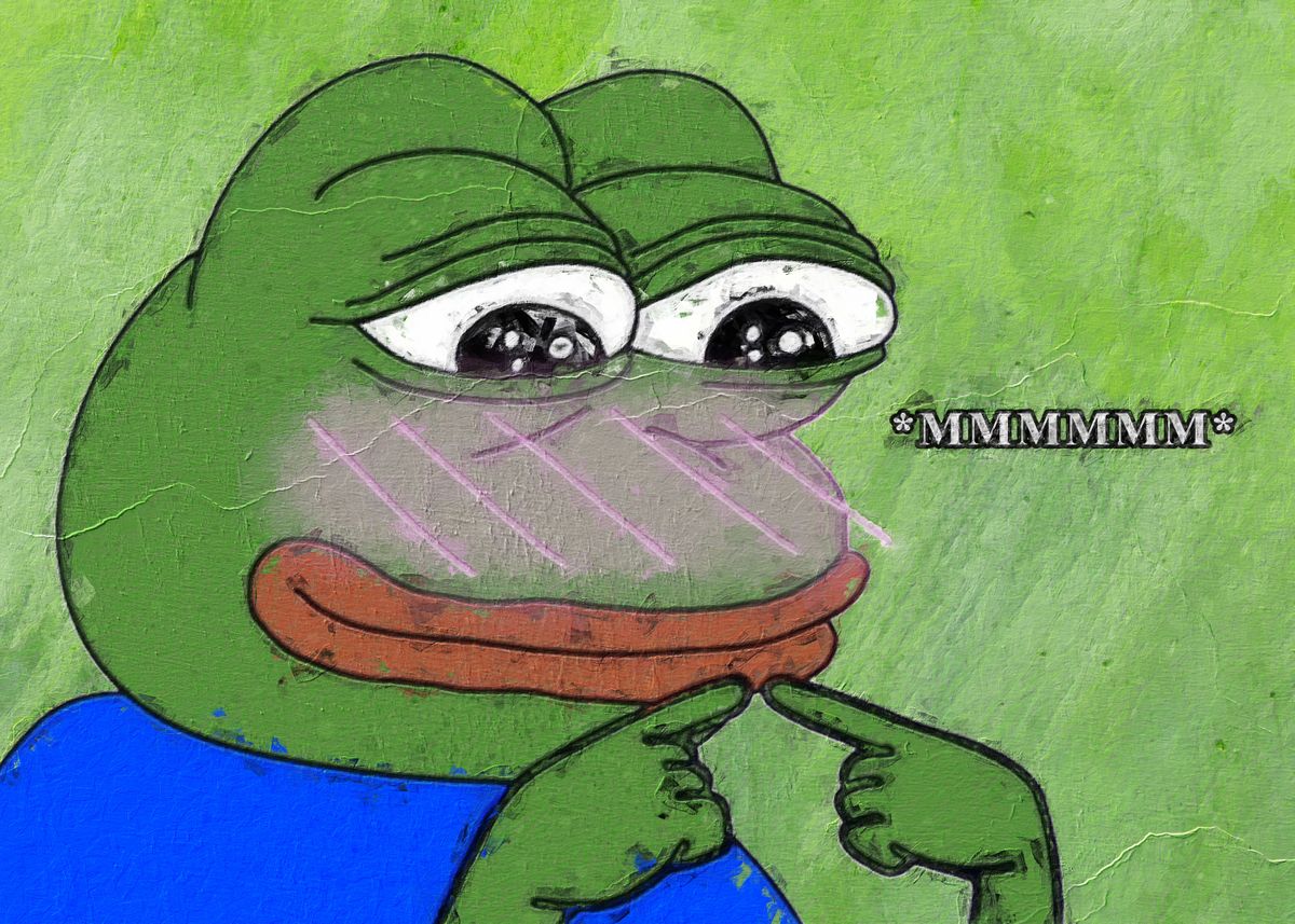 'Pepe the frog' Poster, picture, metal print, paint by Meme Daily ...