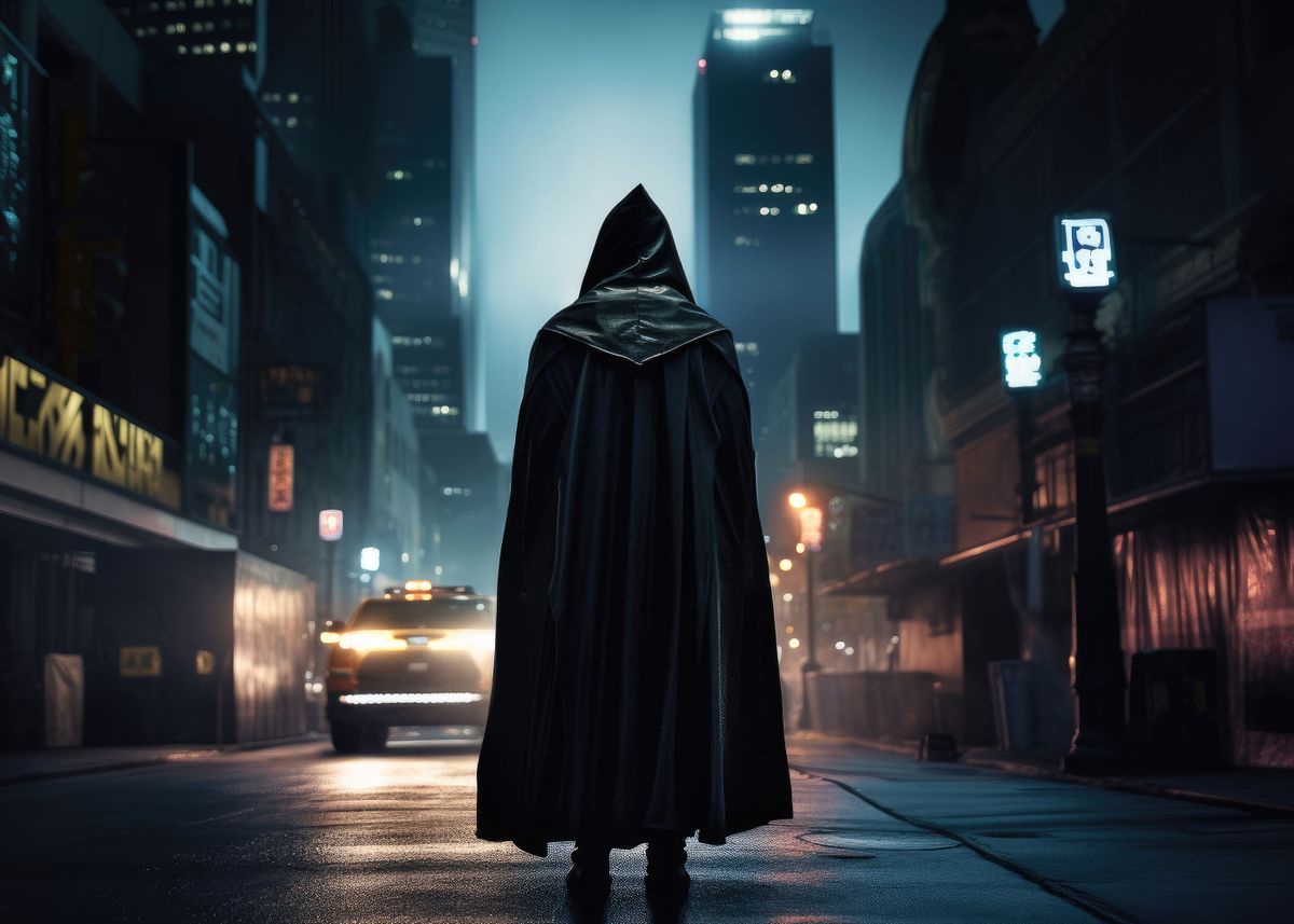 'Mech Ninja with Cloak' Poster, picture, metal print, paint by Michael ...