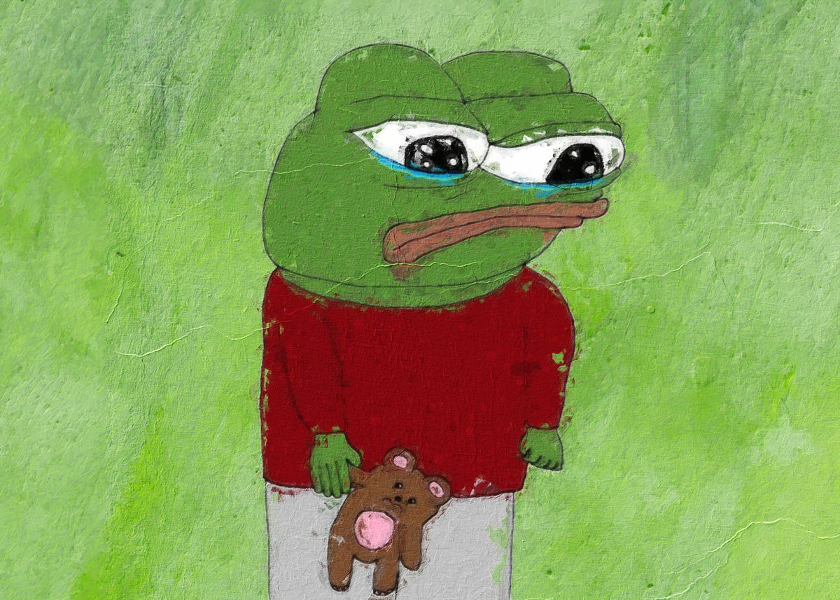 'Pepe the frog' Poster, picture, metal print, paint by Meme Daily ...