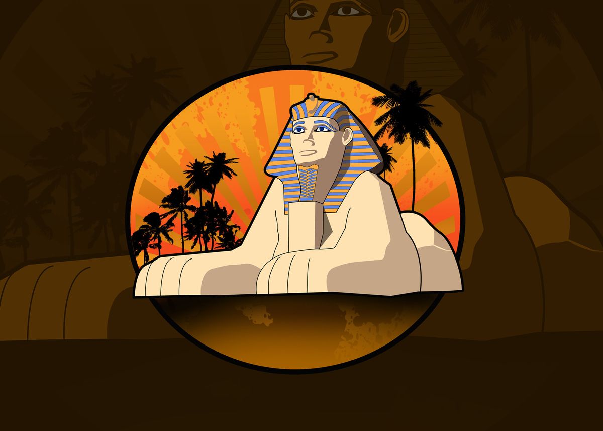 'Sphinx' Poster, picture, metal print, paint by Adamzworld | Displate