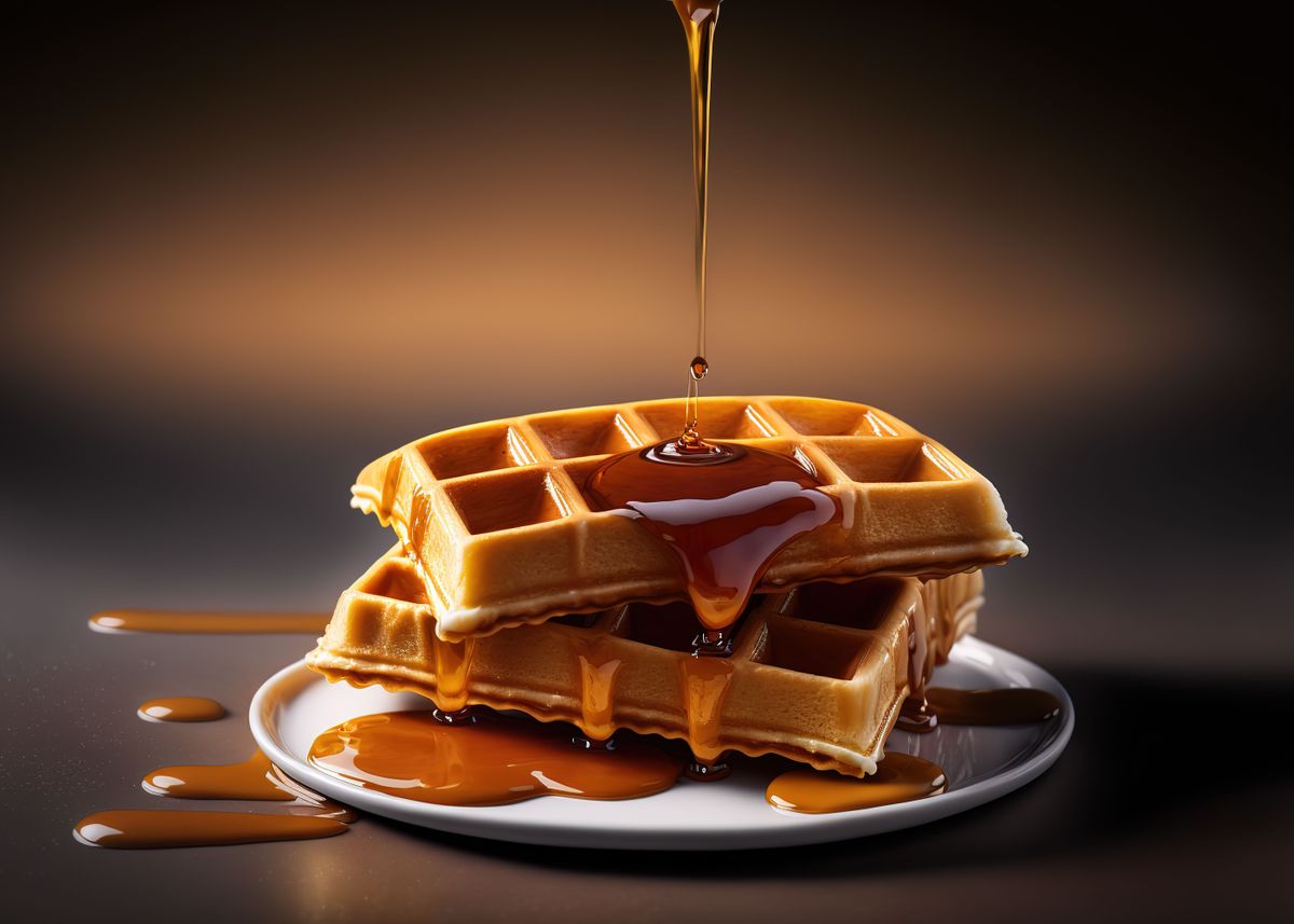 'waffles ' Poster, picture, metal print, paint by Chester Draper | Displate