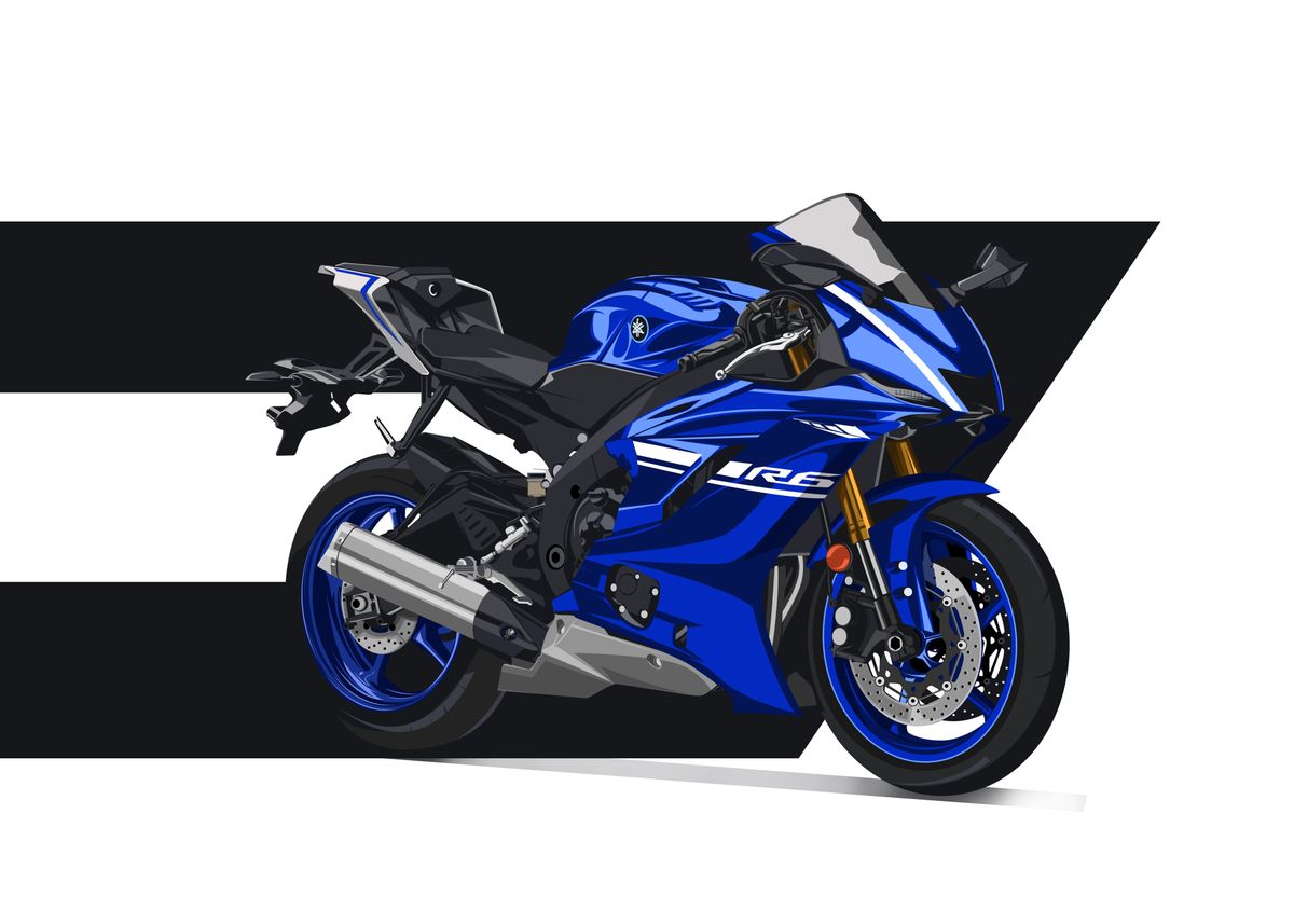 'Yamaha R6' Poster, picture, metal print, paint by Mark Andrew Sabas ...