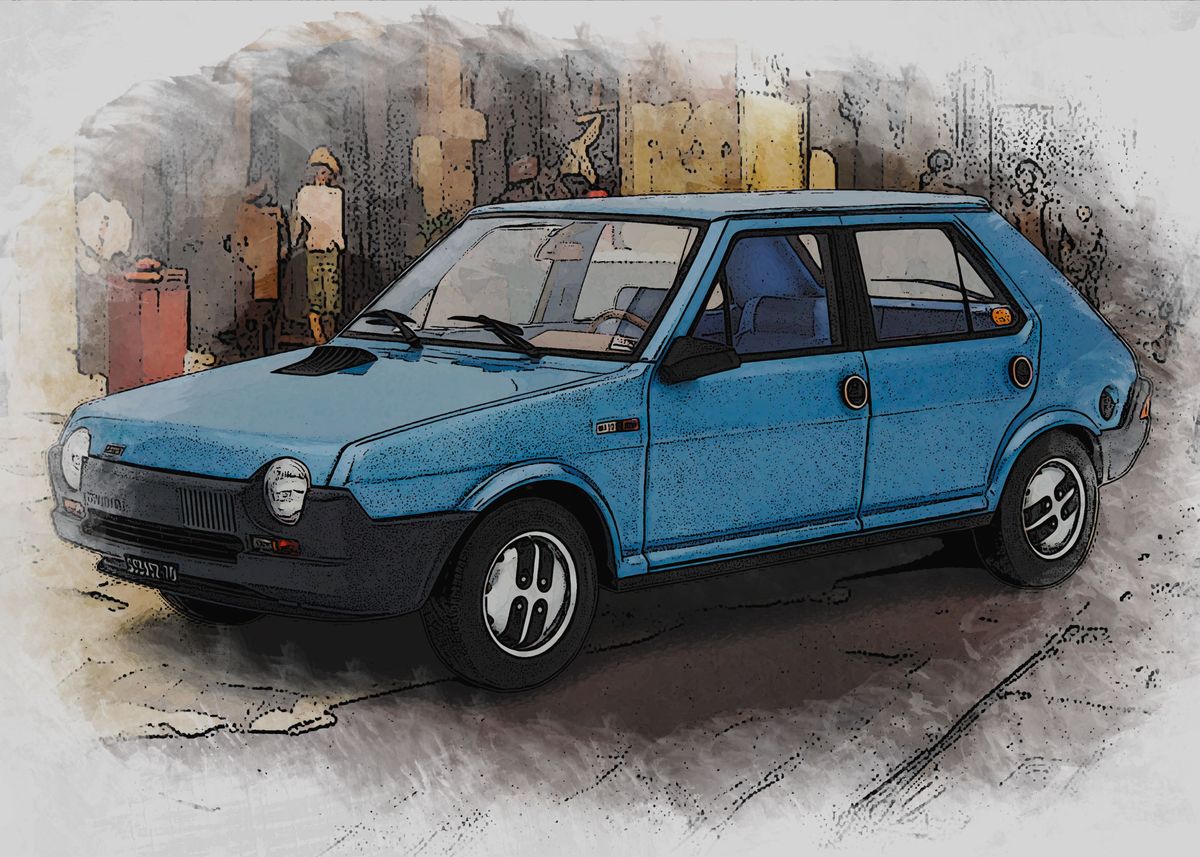 'FIAT RITMO 60 CL 1978' Poster, picture, metal print, paint by ...