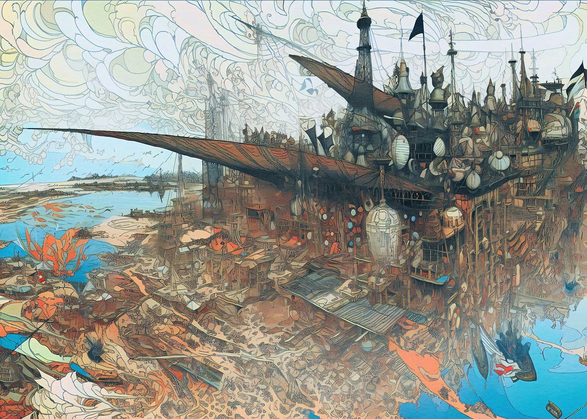 'Ornithoptheron' Poster, picture, metal print, paint by Stijn Windig ...