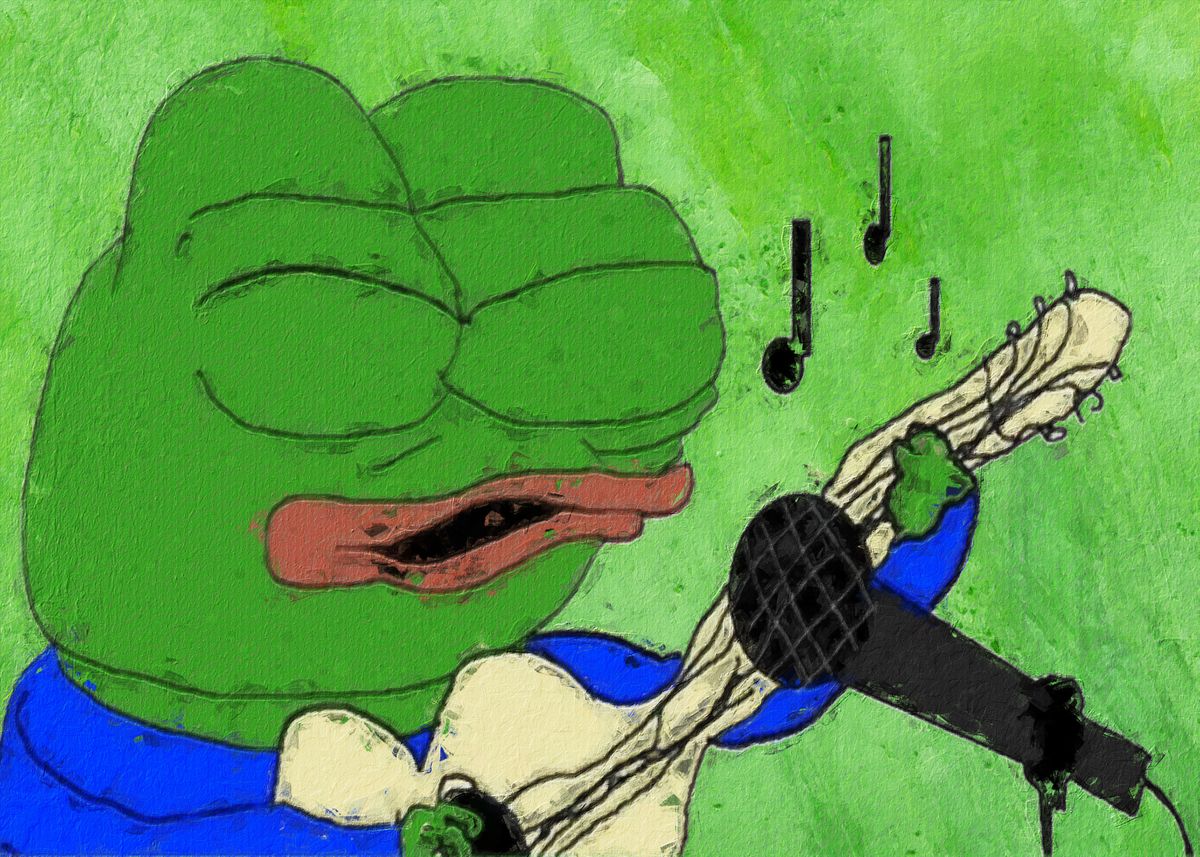 'Pepe the frog' Poster, picture, metal print, paint by Meme Daily | Displate