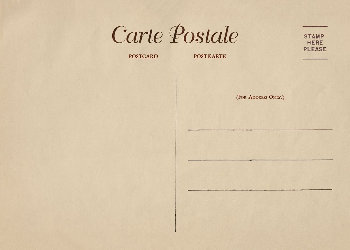 'Postcard paper carte posta' Poster, picture, metal print, paint by ...