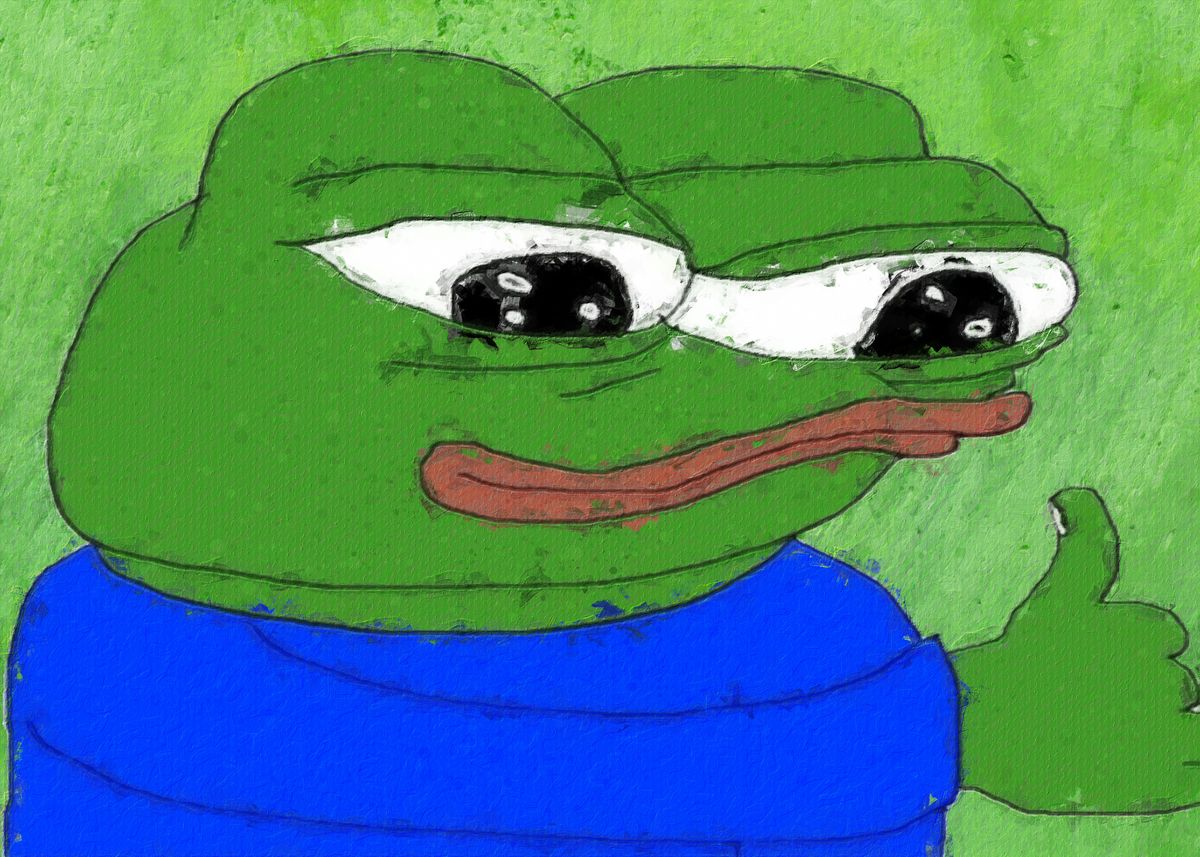 'Pepe the frog' Poster, picture, metal print, paint by Meme Daily | Displate