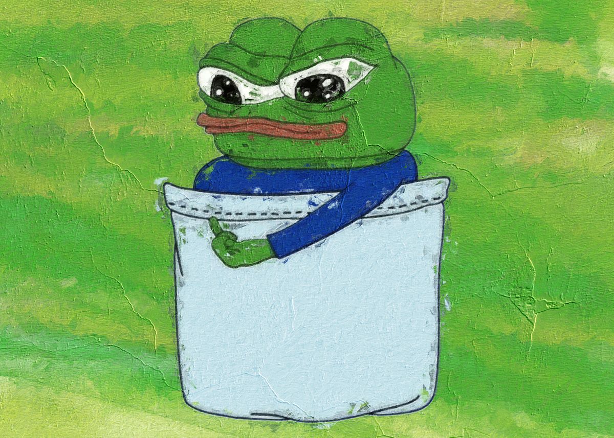 'Pepe the frog' Poster, picture, metal print, paint by Meme Daily ...