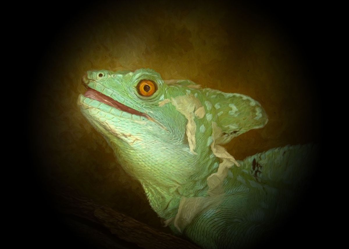 'Basilisk' Poster, picture, metal print, paint by Gyula Gvardián | Displate