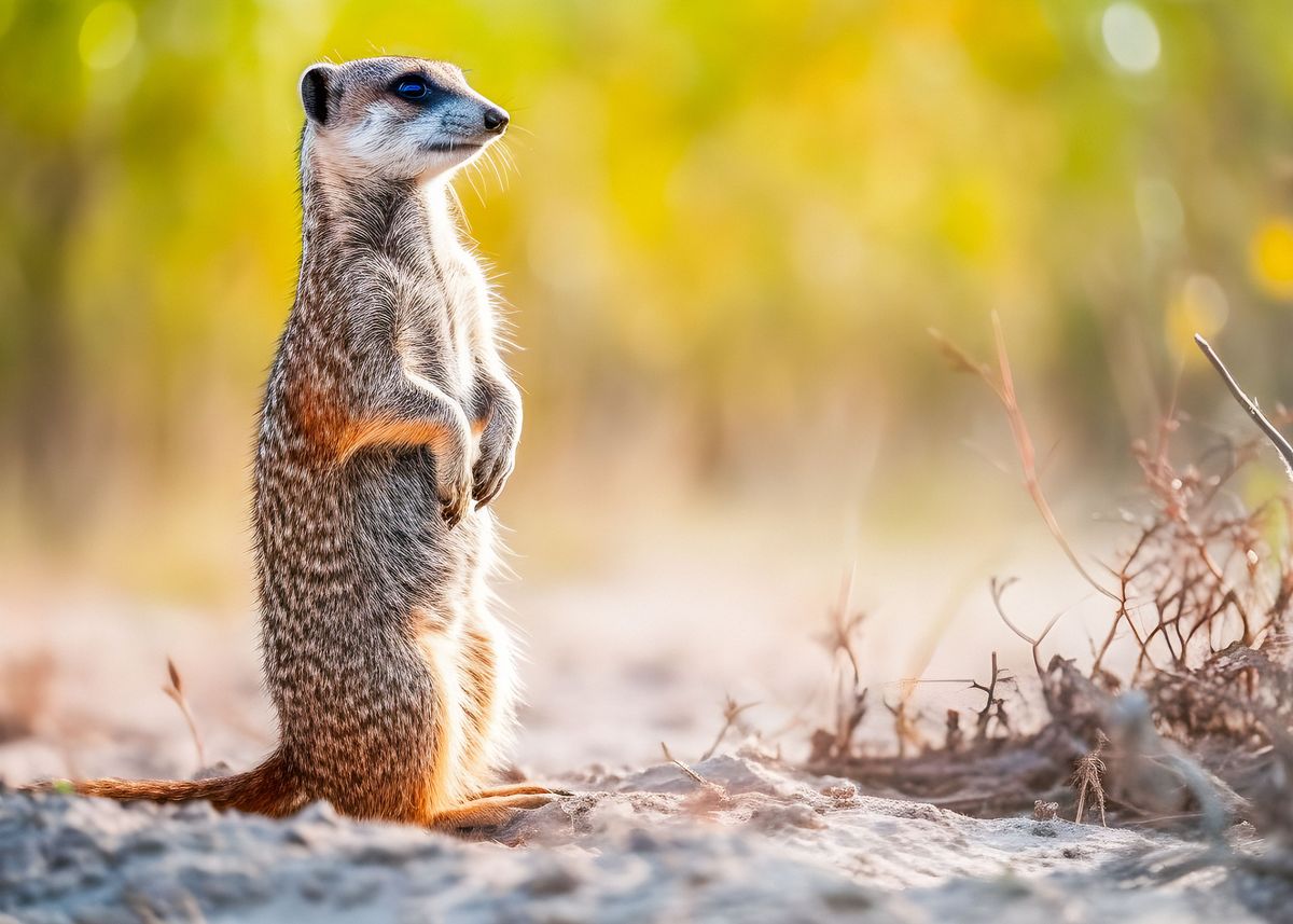 'Curious meerkat' Poster, picture, metal print, paint by Alan Frijns ...