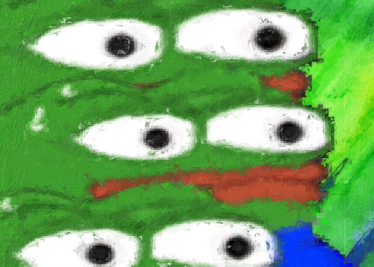 'Pepe the frog' Poster, picture, metal print, paint by Meme Daily ...