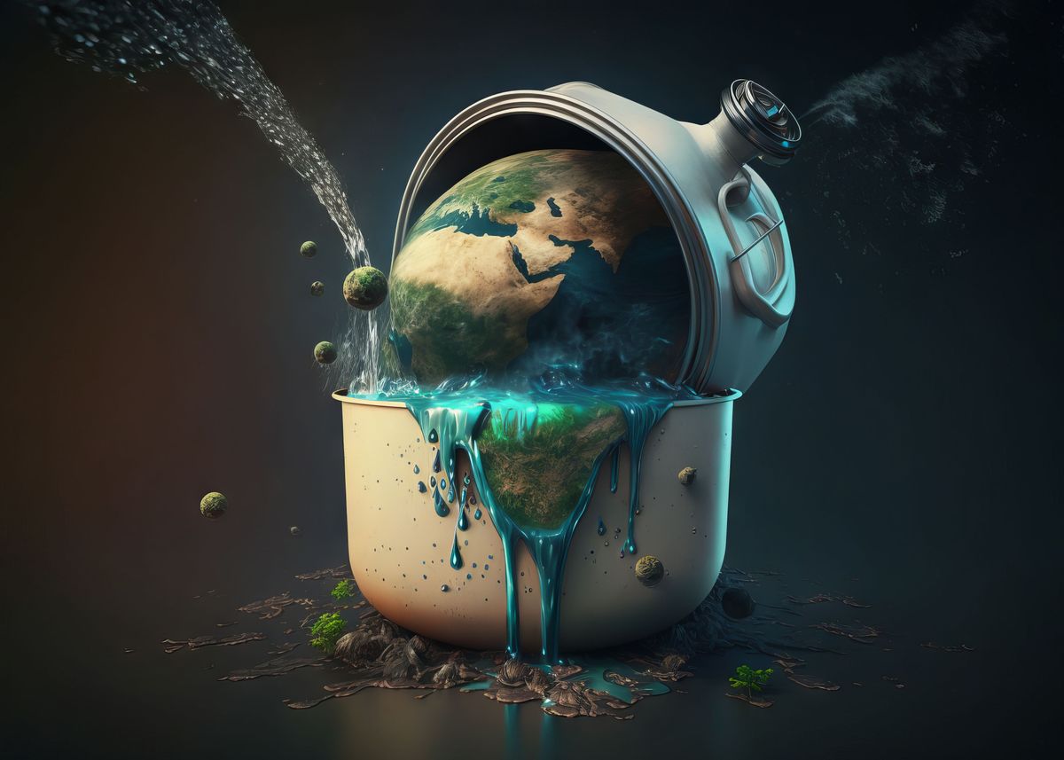 'Earth under pressure' Poster, picture, metal print, paint by Karen ...