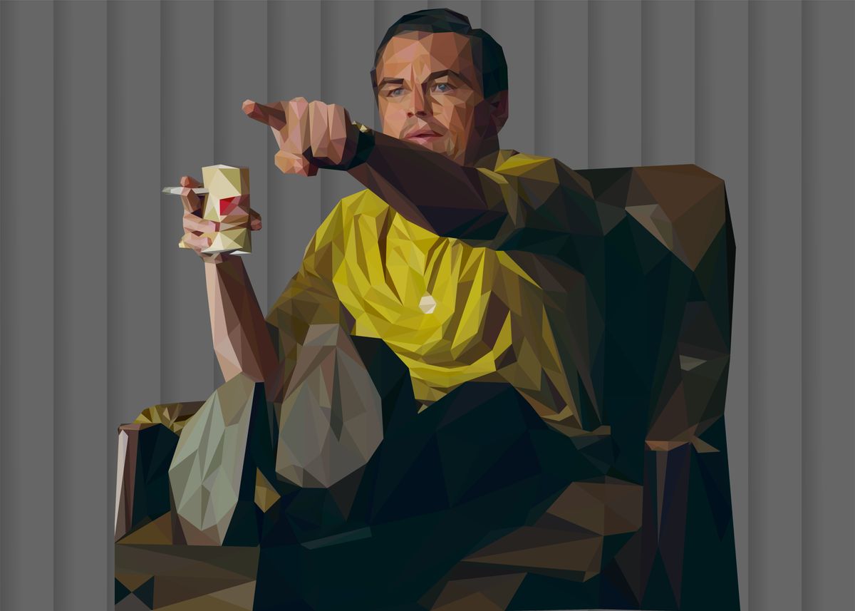 'pointing leonardo dicaprio' Poster, picture, metal print, paint by ...