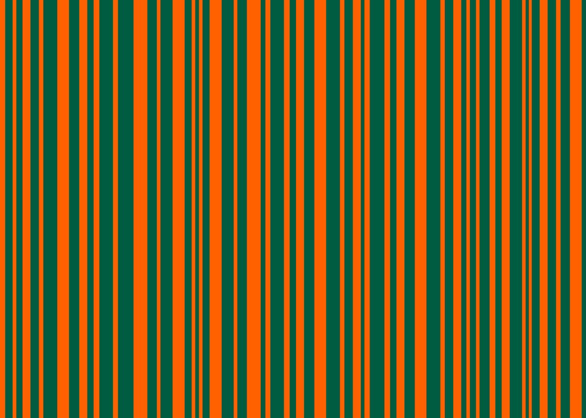 'Orange Green line Pattern' Poster, picture, metal print, paint by ...