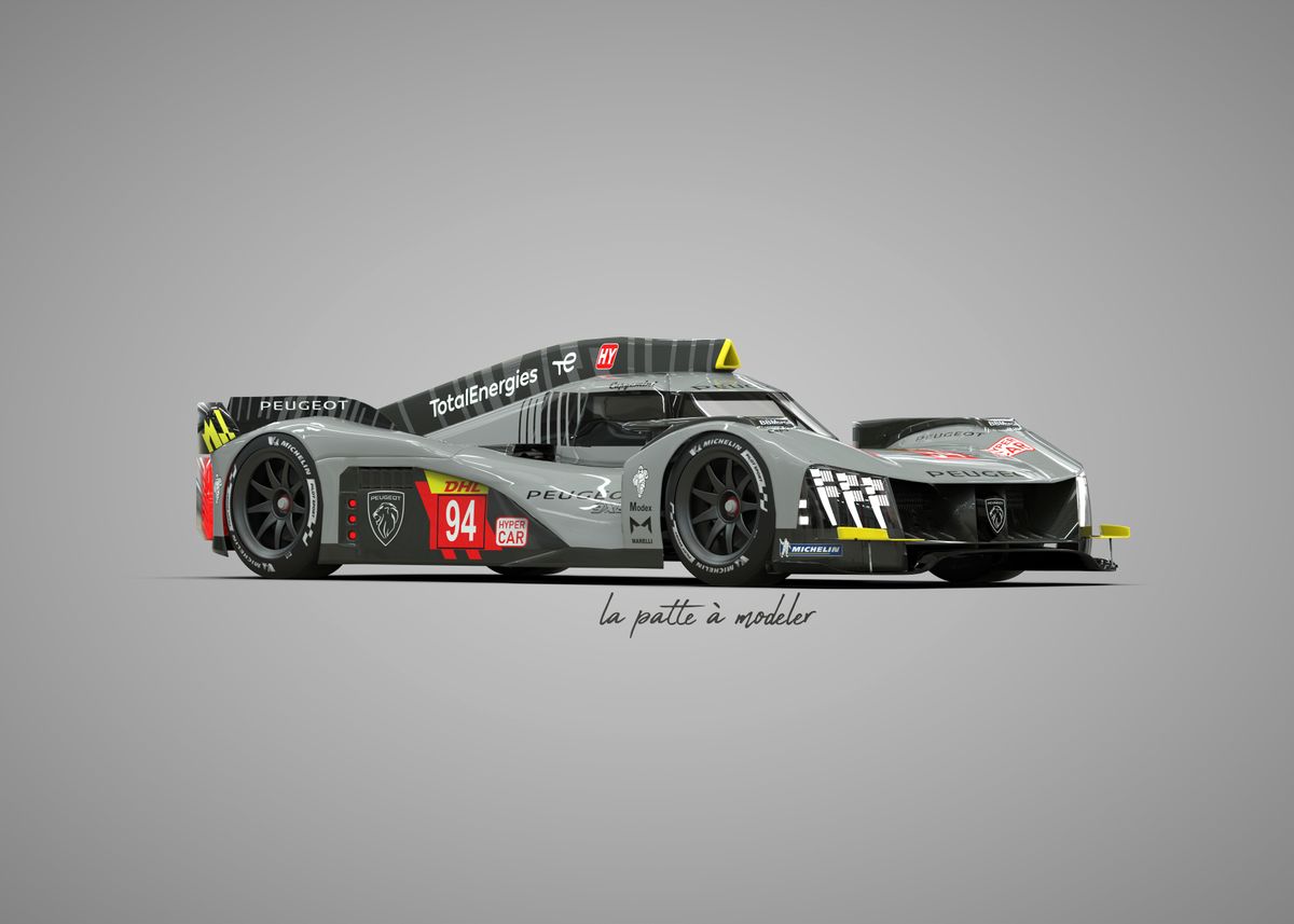 Peugeot 9X8 Hypercar Le Mans 2023 Poster WEC Poster Le, 53% OFF