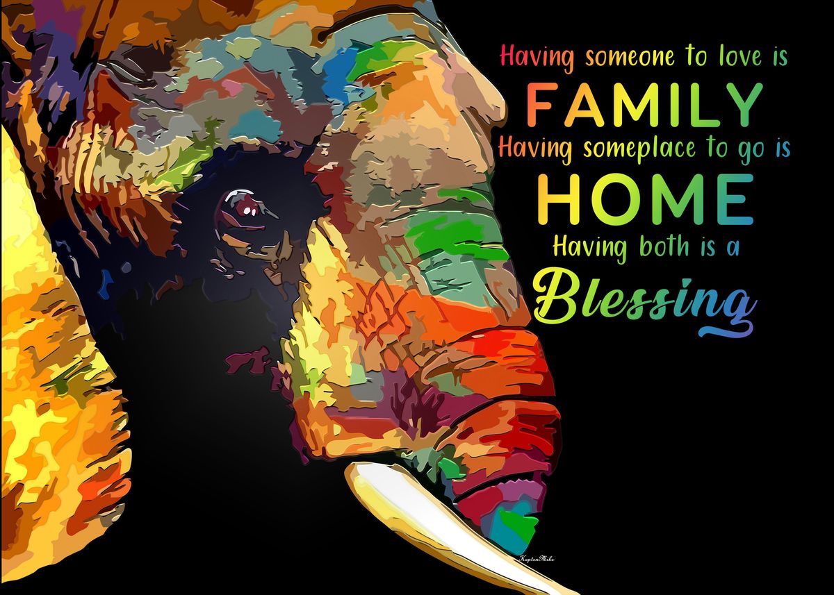 'Love is family' Poster, picture, metal print, paint by Van Zelman ...