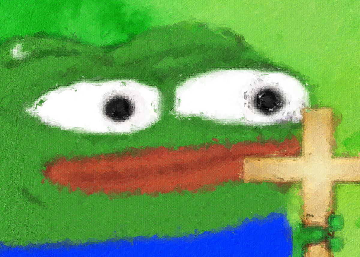 'Pepe the frog' Poster, picture, metal print, paint by Meme Daily ...