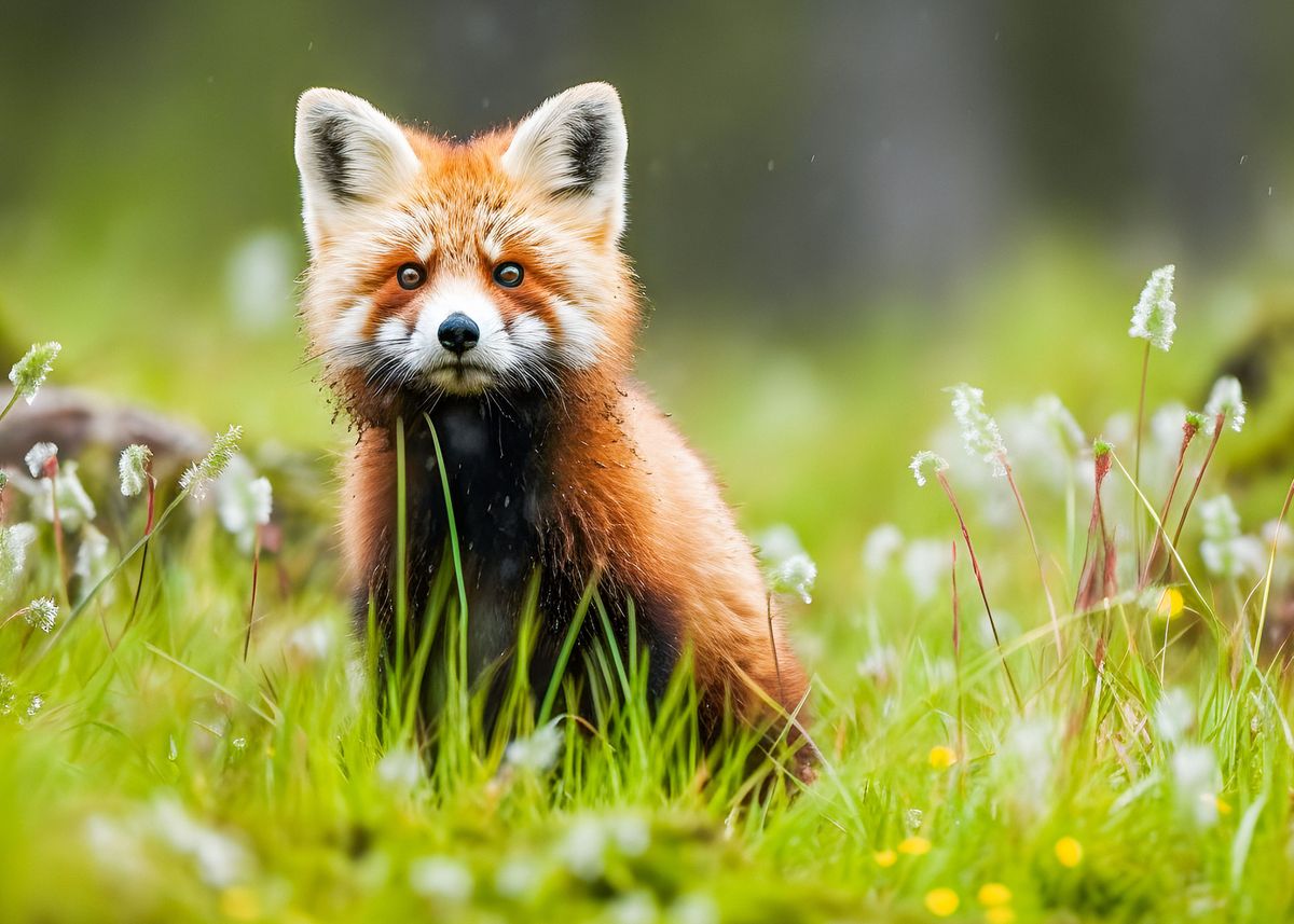 'Adorable red panda' Poster, picture, metal print, paint by Alan Frijns ...