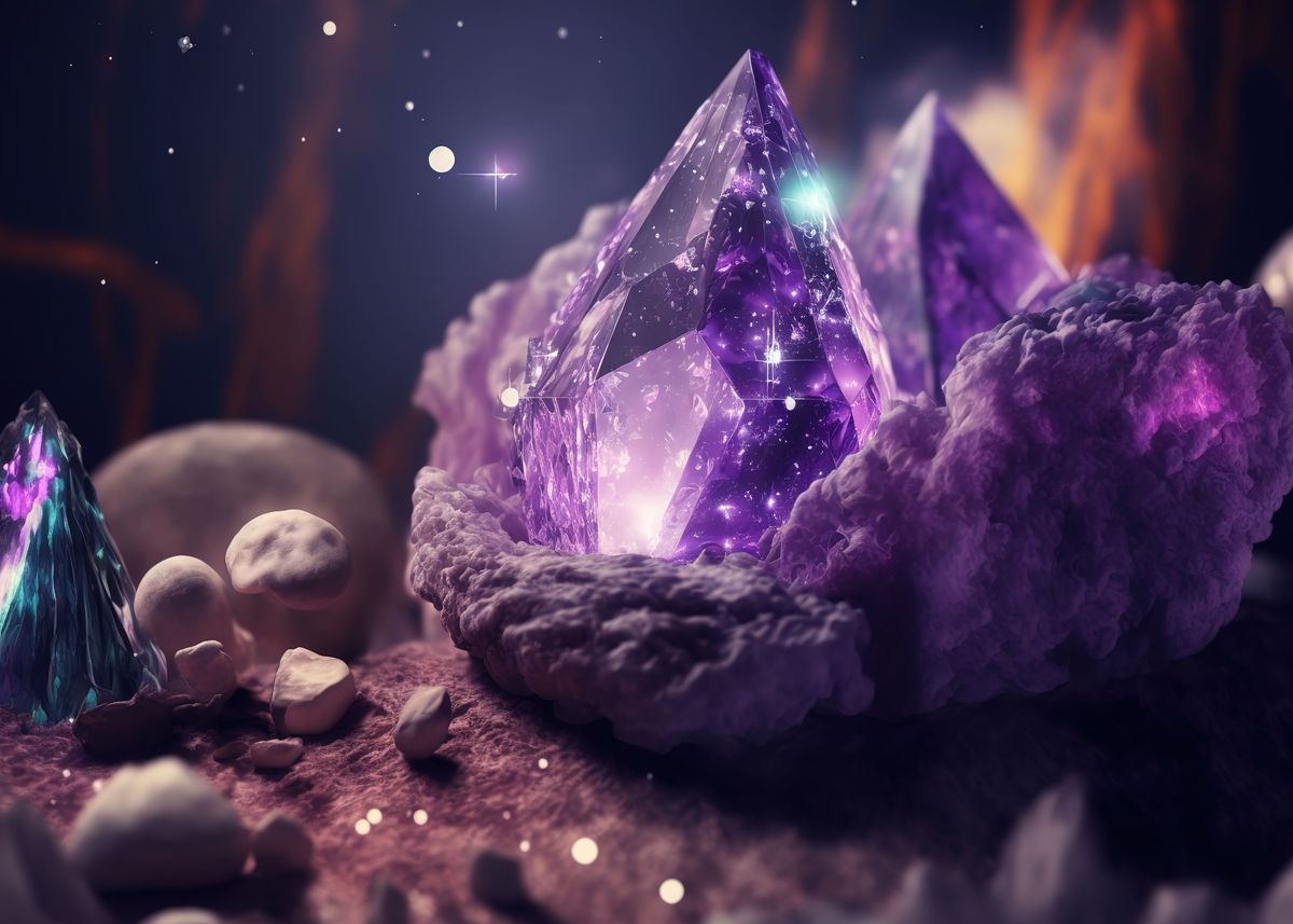 'purple gem' Poster by ellenanydia | Displate