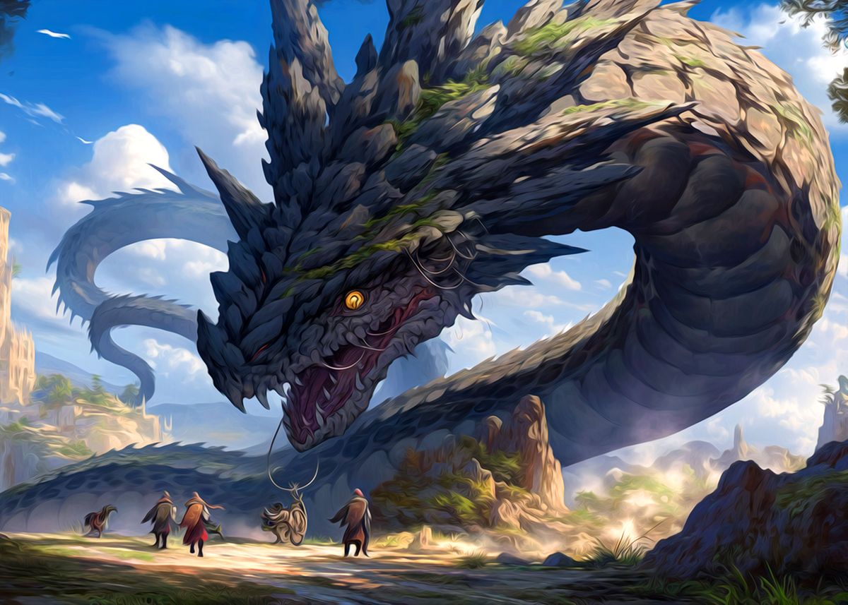 'Dragon Anime' Poster, picture, metal print, paint by Niuen Kiame ...
