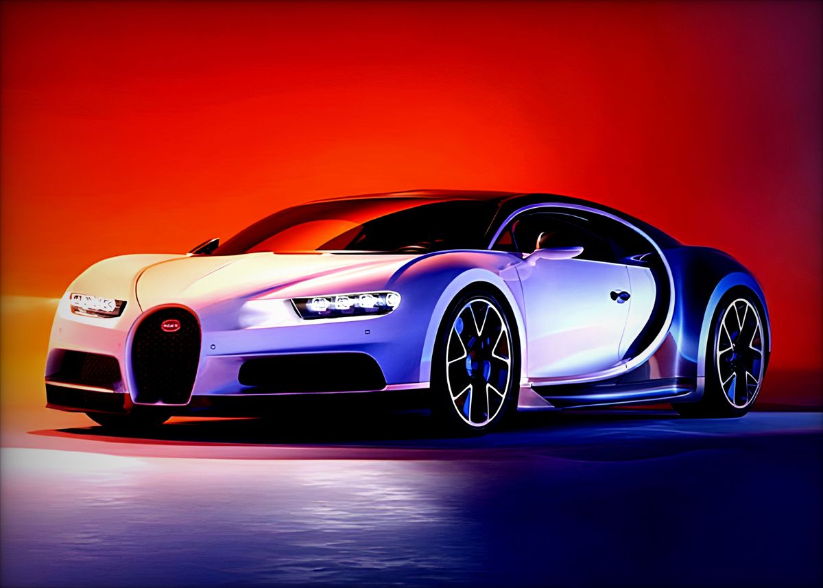 'bugatti ' Poster, picture, metal print, paint by franky dom | Displate