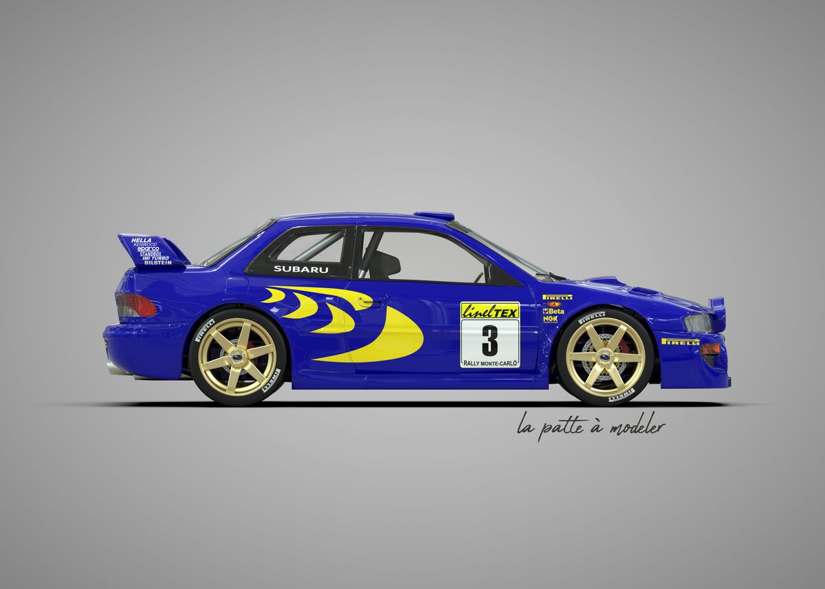 'Subaru Impreza WRC 98' Poster, picture, metal print, paint by ...