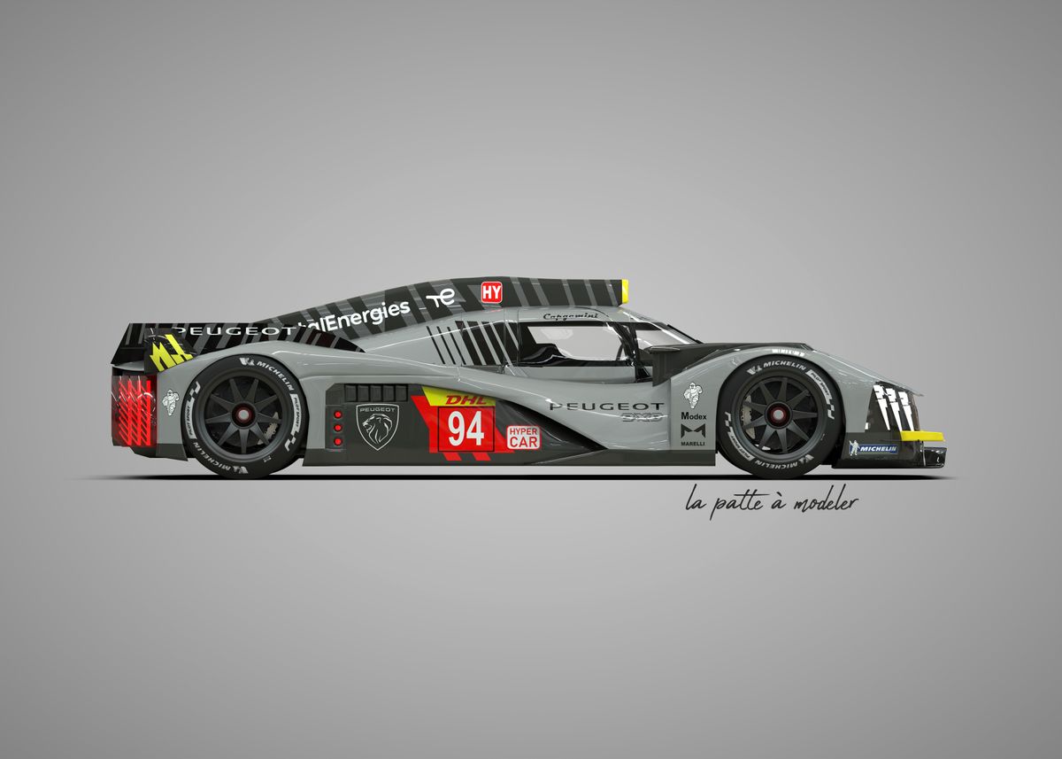 'Peugeot 9X8 2023' Poster, picture, metal print, paint by ...