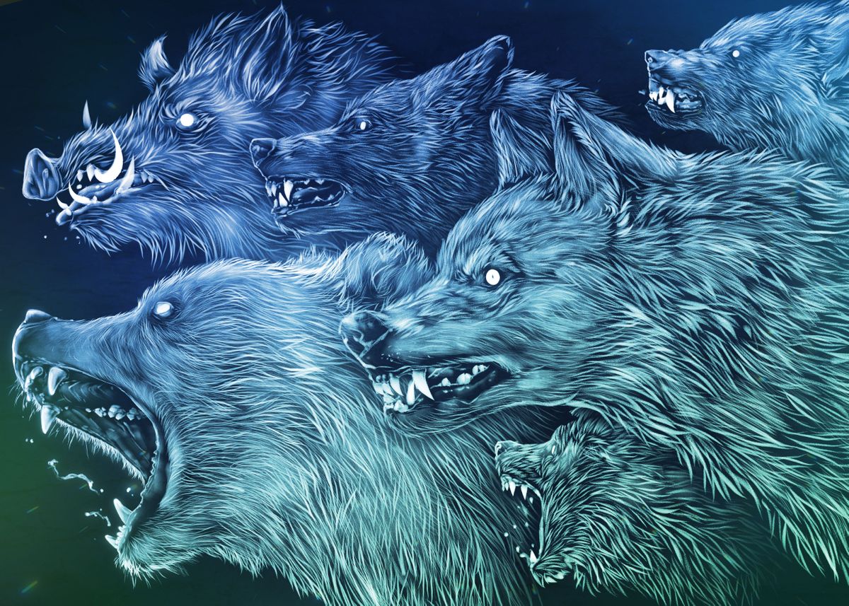 'Nordic Animals' Poster by Einarrs Journey | Displate