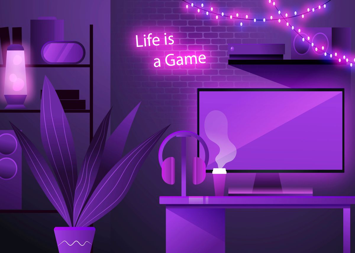 'Life is a Game' Poster, picture, metal print, paint by Animal Poster ...
