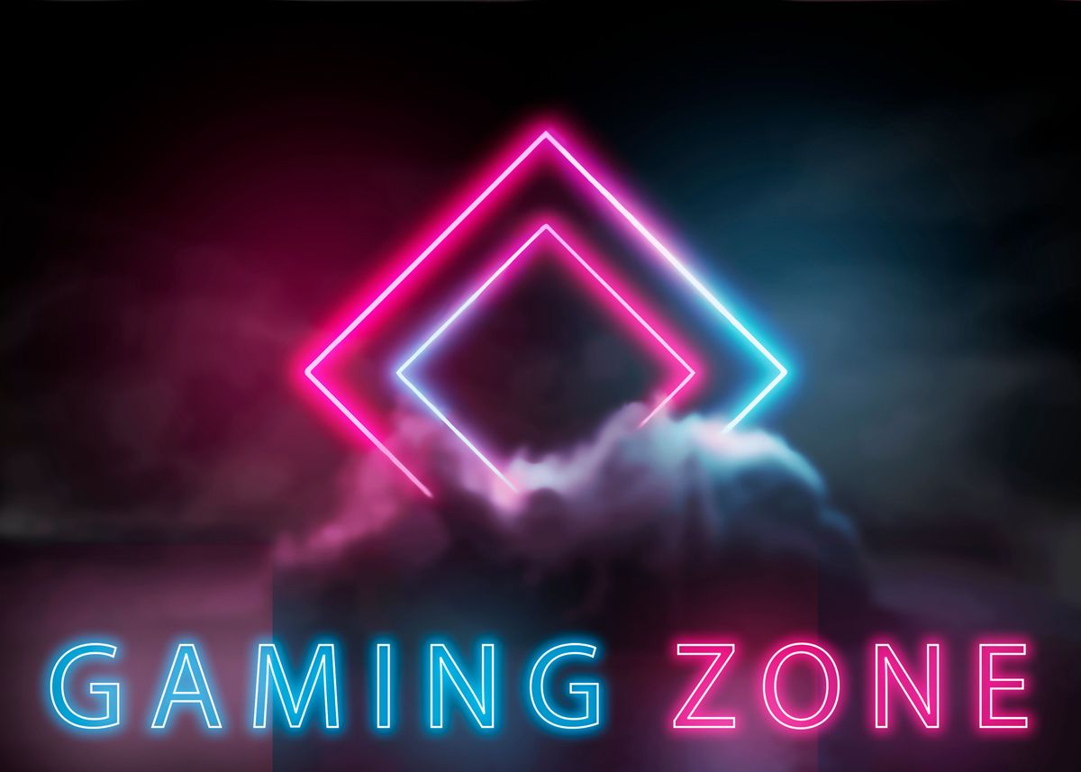 'Gaming Zone ' Poster, picture, metal print, paint by Animal Poster ...