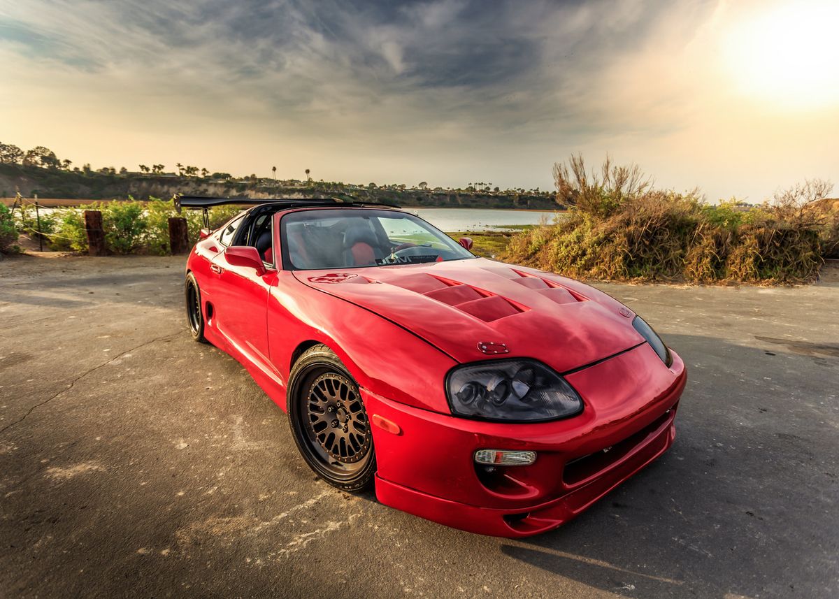 'Toyota Supra MK4 JDM art' Poster, picture, metal print, paint by ...
