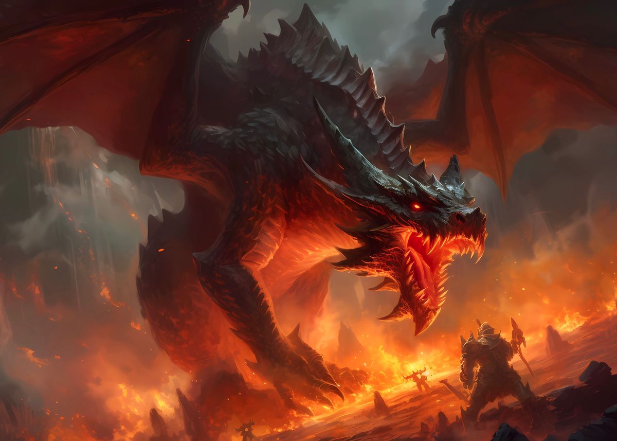 'Dragon attack' Poster, picture, metal print, paint by Panther Blades ...