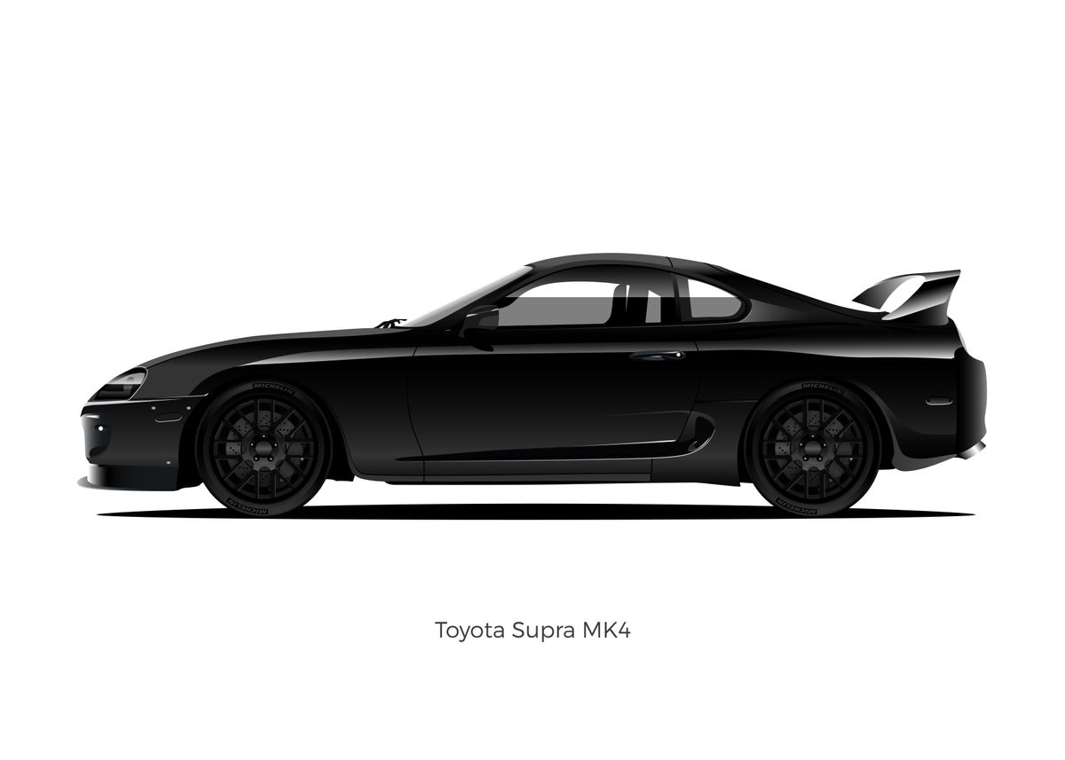'Toyota Supra MK4' Poster, picture, metal print, paint by Conceptual ...