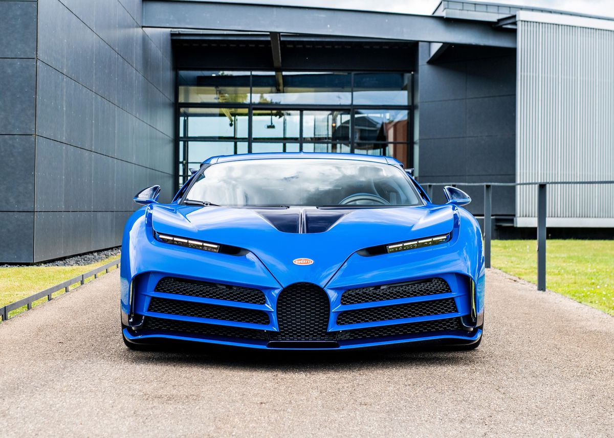 'Blue Bugatti Sport Car' Poster, picture, metal print, paint by Koba ...