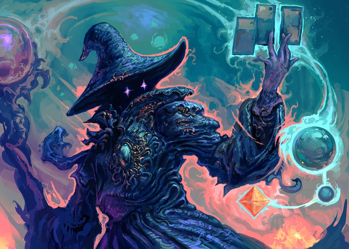 'Blue Mage - Inscryption' Poster, picture, metal print, paint by ...