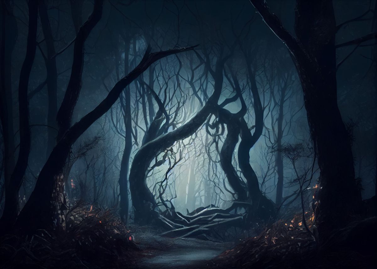 'Evil forest' Poster, picture, metal print, paint by Below Horizon ...