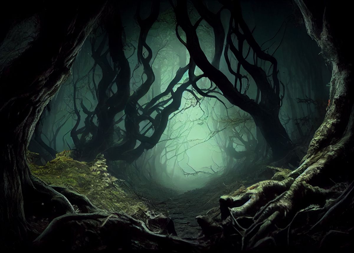 'Evil forest' Poster, picture, metal print, paint by Below Horizon ...