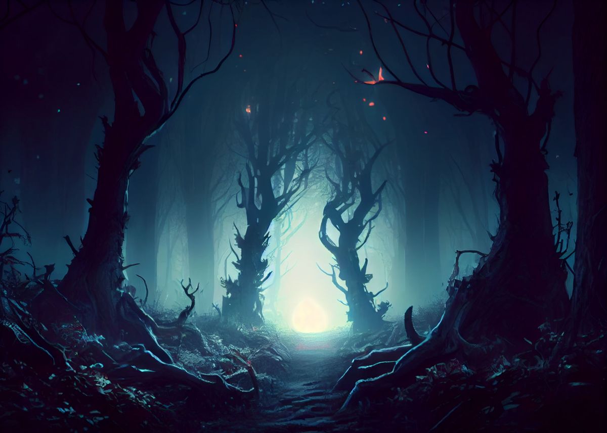 'Evil forest' Poster, picture, metal print, paint by Below Horizon ...